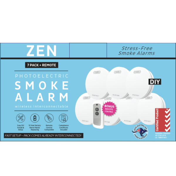 Wireless Interconnected Photoelectric Smoke Alarm with 10 year battery ...